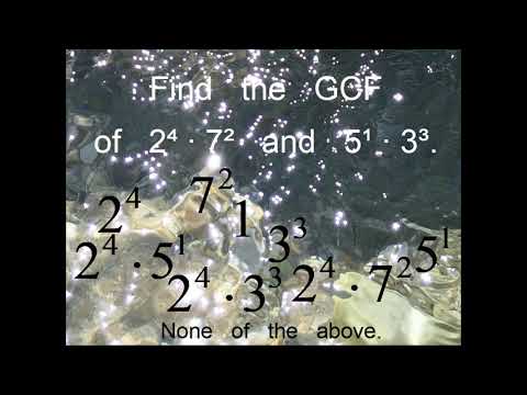 Greatest Common Factor of 2⁴∙7² and 5¹∙3³?