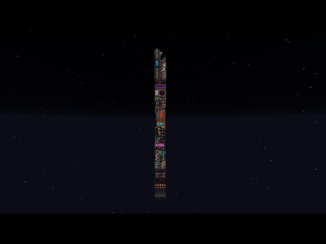 One Chunk Cyberpunk City Style Minecraft Map