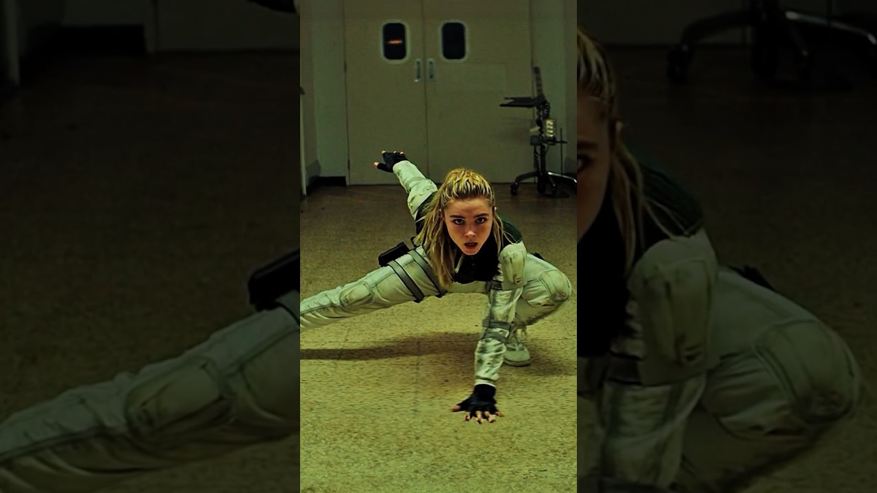 Florence Pugh's Hilarious Take on Black Widow's Iconic Pose #blackwidow #shorts
