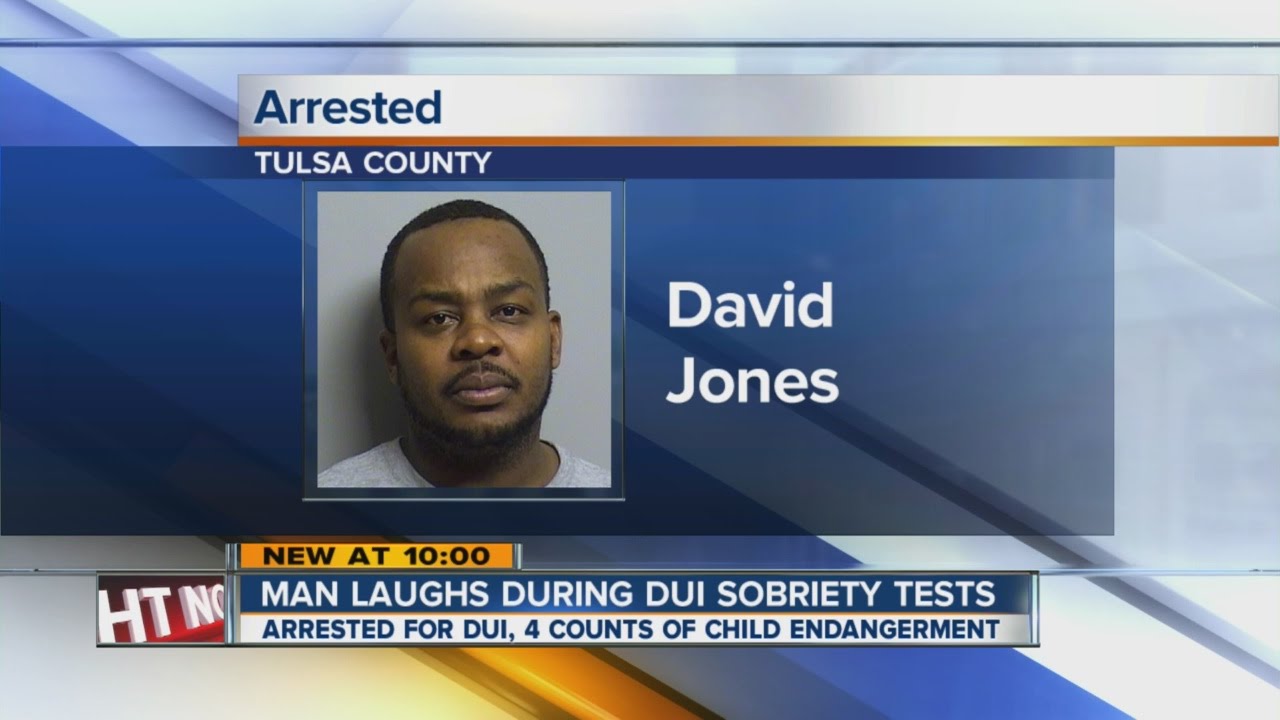 Man laughs during DUI sobriety tests