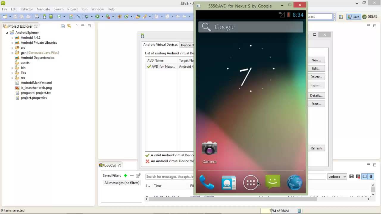 Android Spinner Dropdown - Example