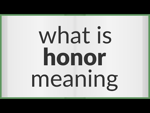 Honor | meaning of Honor