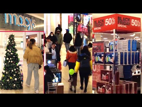 EXCLUSIVE: Menlo Park NJ, Mall PACKED - Black Friday Shopping