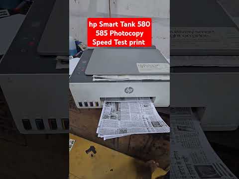 hp Smart Tank 580 585 Photocopy Speed Test print All-in One Color printer #passport photo