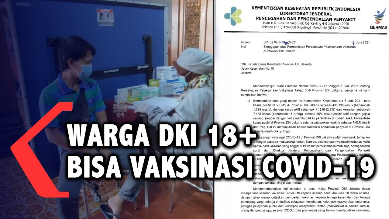 Warga DKI Usia 18 Tahun ke Atas Sudah Bisa Vaksinasi Covid-19?