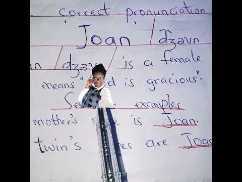 Do you know that the letter ' a ' in the name 'JOAN' is silent? #tutorveronica