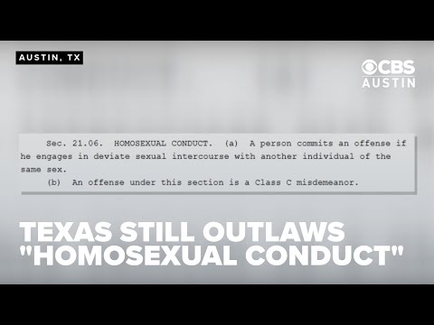 Texas' penal code still outlaws "homosexual conduct"