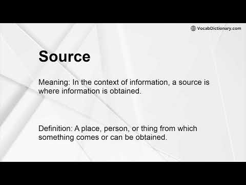 Source Meaning