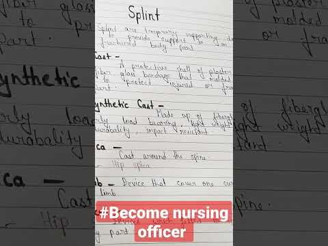 splint notes #Becomenursingofficer