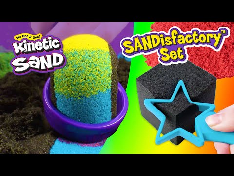 NEW Kinetic Sand Sandisfactory Set! How To Play