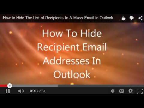 How to Hide The List of Recipients In A Mass Email in Outlook