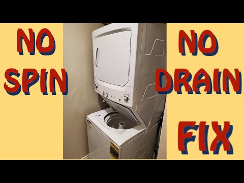 How To Repair - GE Stackable Washer Dryer Combo not Spinning or Draining