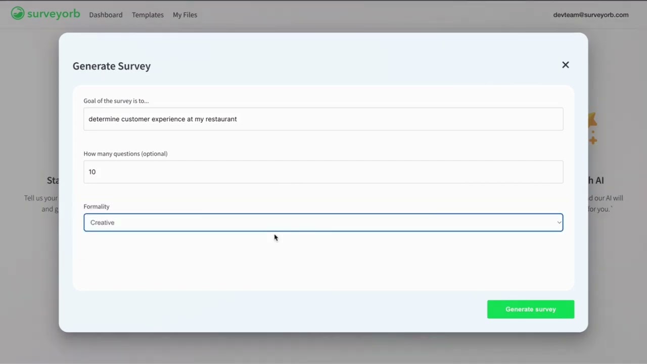 SurveyOrb - AI Survey Generation