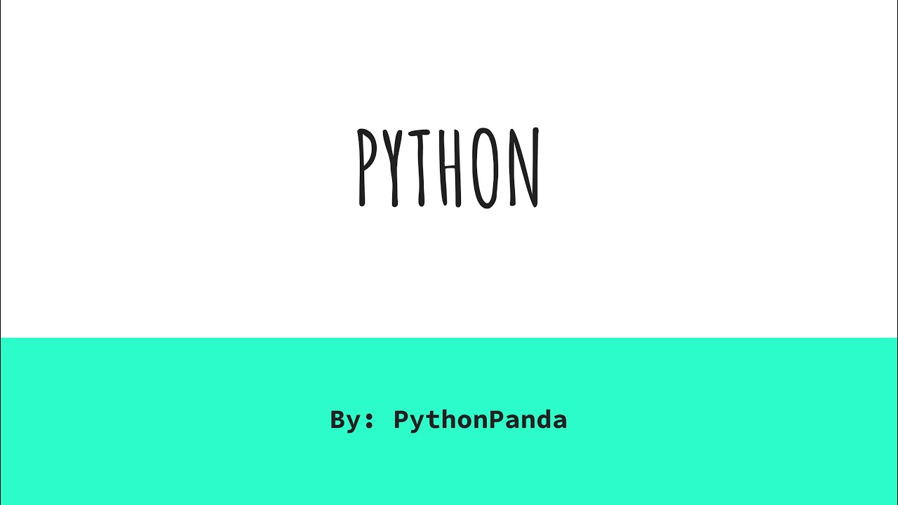 PythonPanda5-Conditional Execution
