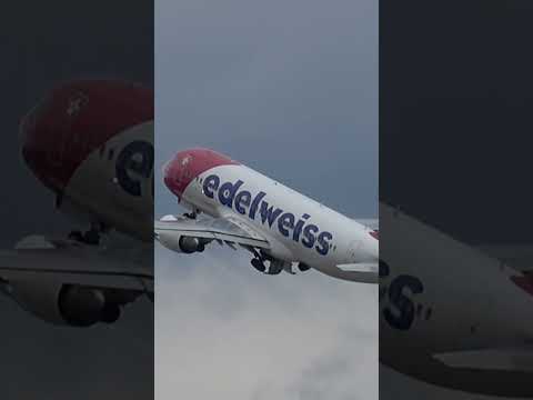 Unique Edelweiss Air Departure at Zurich Airport