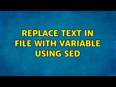 Ubuntu: Replace text in file with variable using sed
