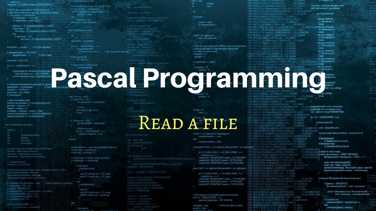 Pascal - Read a File