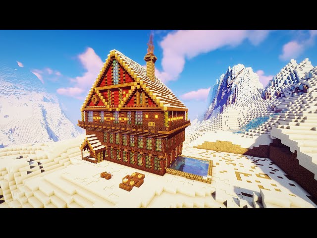 Minecraft | Ski Chalet Design Minecraft Map