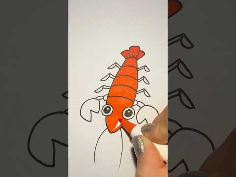 How to Draw a Lobster ๐ฆ | Easy Step-by-Step Drawing Tutorial for Kids