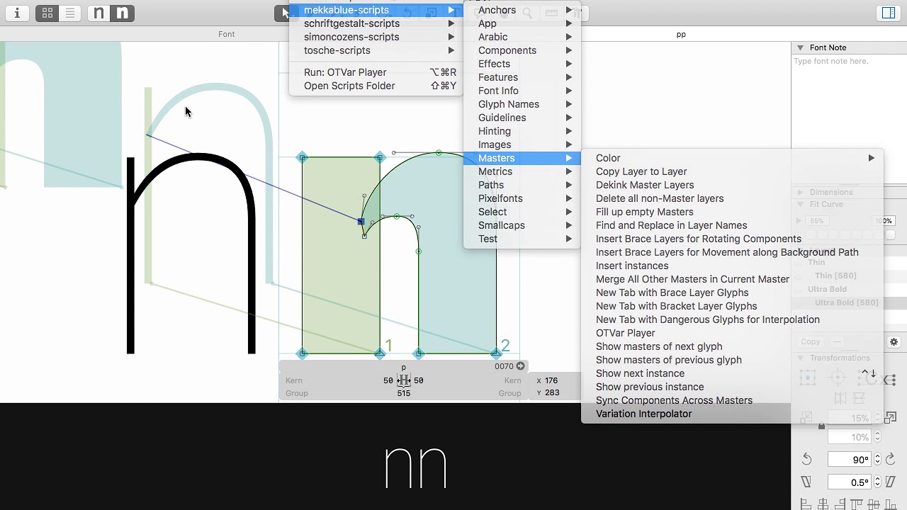 08 – Installing scripts in Glyphs