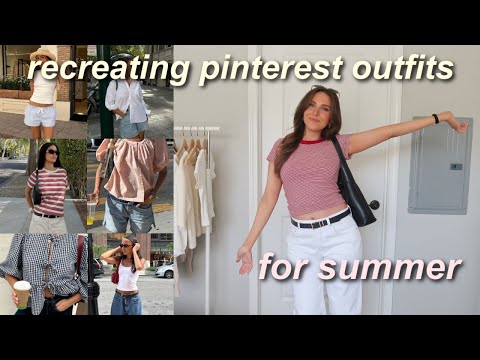 RECREATING SPRING / SUMMER PINTEREST OUTFITS | styling summer 2025 fashion trends! (outfit inspo)