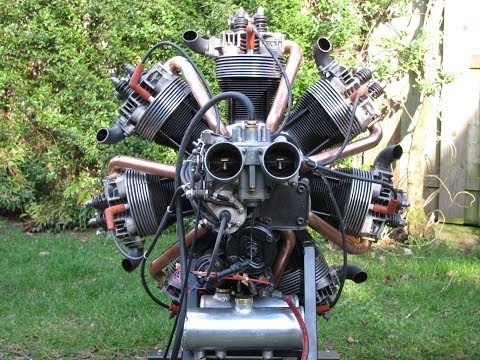 Making and start up of a radial engine of VW parts