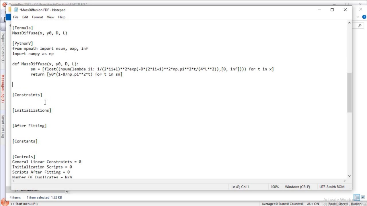 Create your own Python based Fitting Function