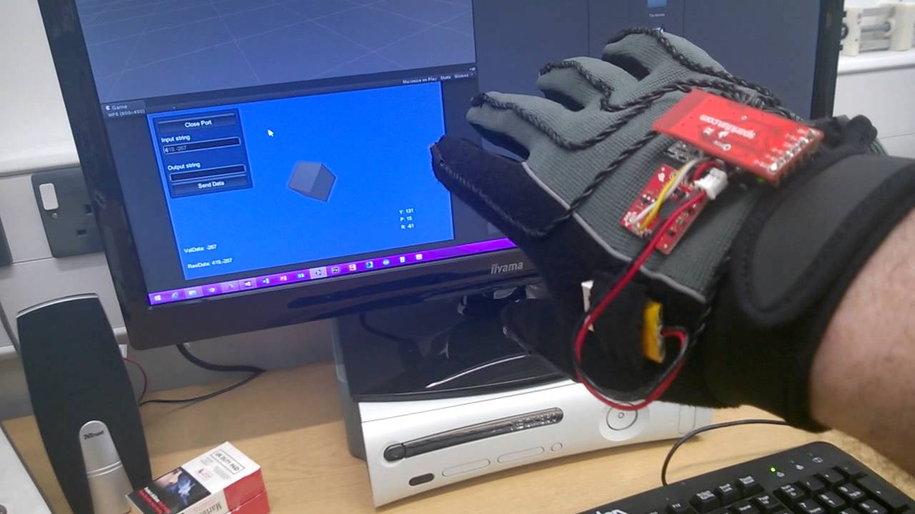 Low Cost VR Glove + Unity SerialPort Script