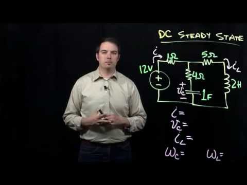Circuits I: Example with Inductors and Capacitors at Steady State