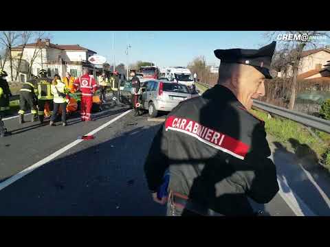 Cremaonline: Spino. Schianto sulla Paullese, due le persone rimaste ferite