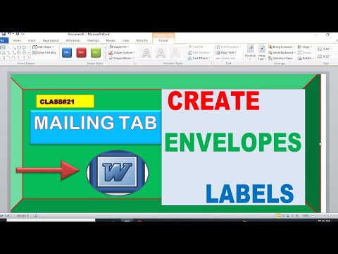 Mailing Tab Tutorial in MS Word|| create Envelope and label in Microsoft Word in Urdu class 21||
