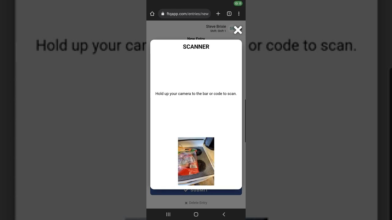 FTQ App Barcode Scanner Feature
