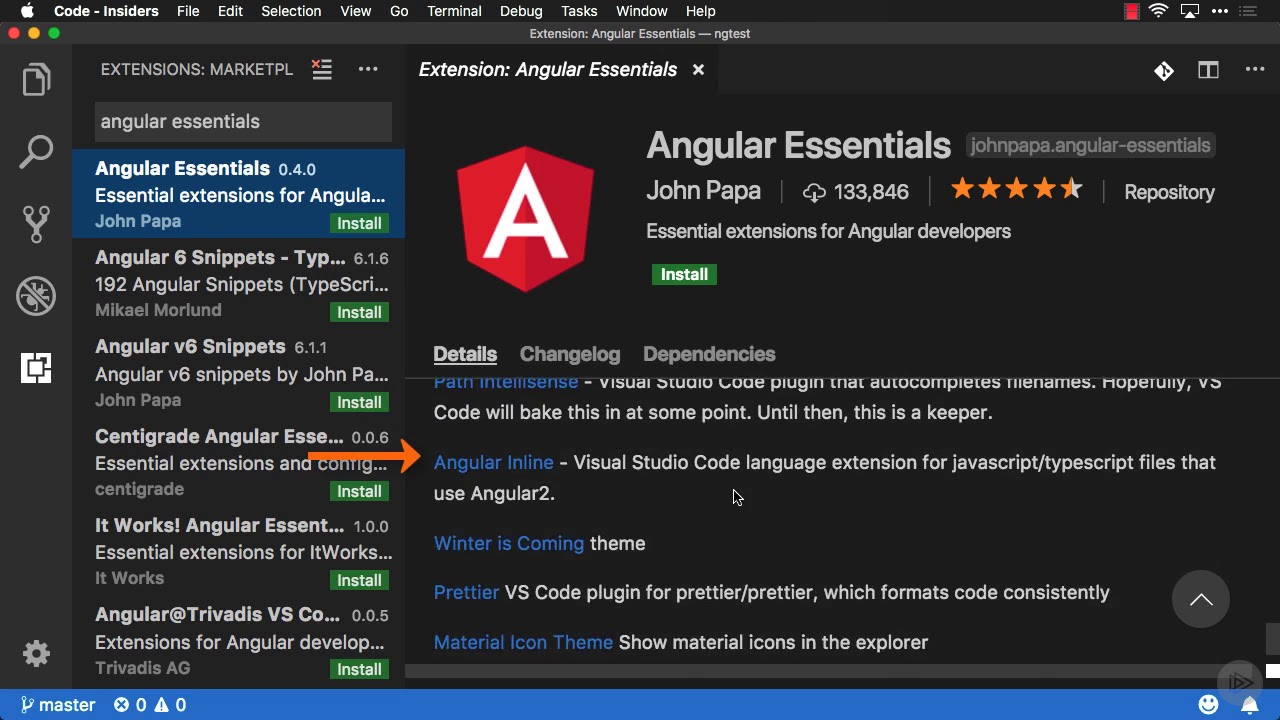 Angular Extensions for VS Code