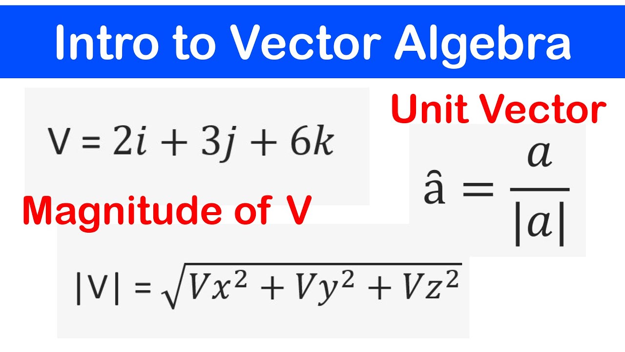 🔶01 - Intro to Vector Algebra | Scalar and Vector Quantities , Directed Line Segment, Magnitude of V