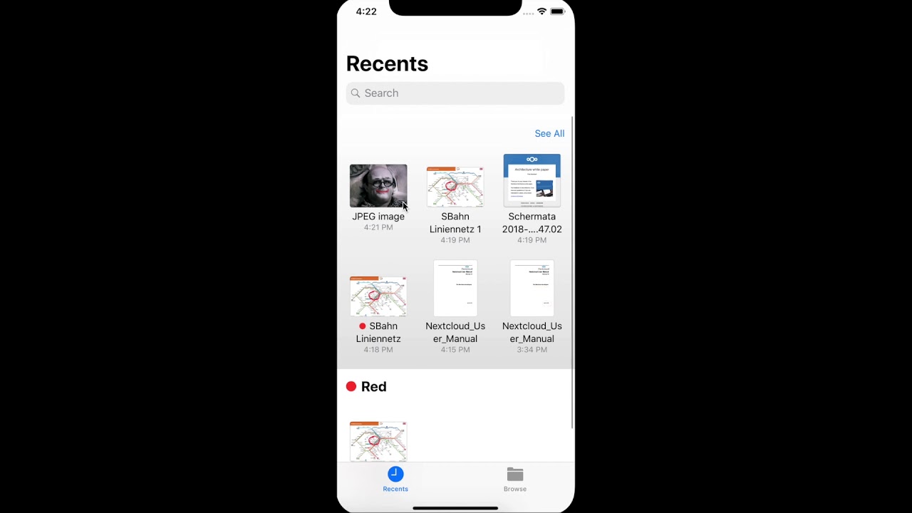 Nextcloud iOS Files integration