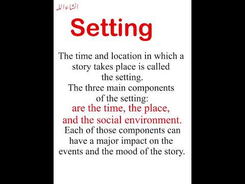 What is Setting in English literature || Setting in literature #youtubeshorts #shortsvide #setting
