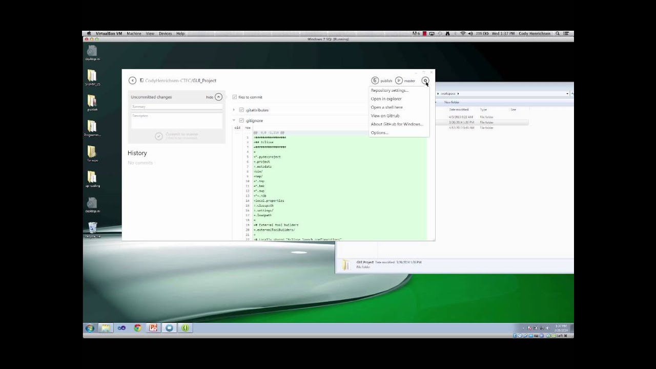 Using github with java projects (older 2014 versions)
