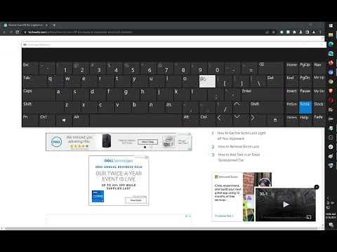 Logitech Keyboard missing Scroll Lock Key. Windows 10, click it with "On-Screen Keyboard"