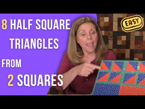 EASY: Make 8 Half Square Triangles With This Quilting Tip