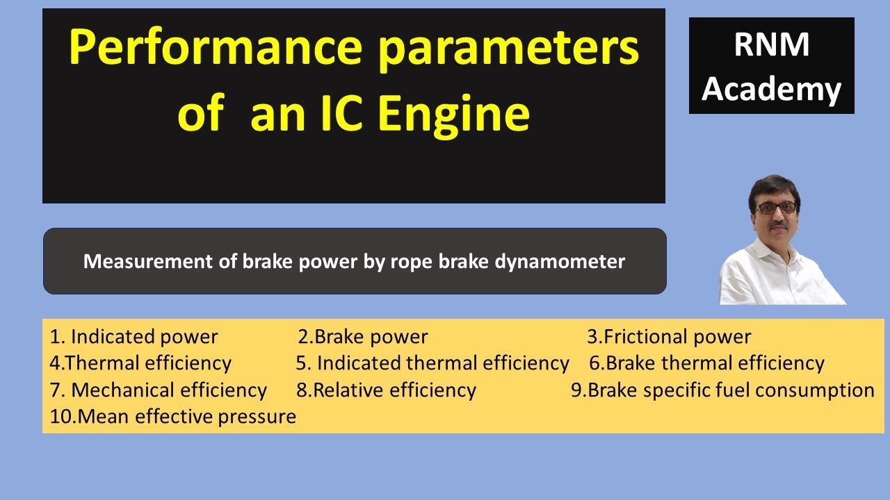 Performance parameters of an IC engine | Engine performance parameters|IP|BP|FP|bsfc|efficiency