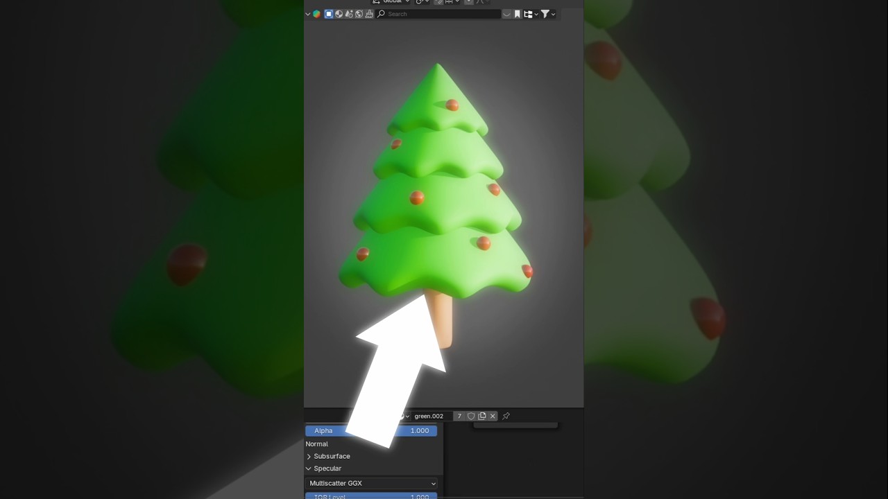 Blender Advent Calender Day 2 |Model a Christmas Tree 💯 #blender #b3d #blender3d