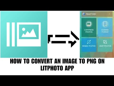 How to convert image to PNG on litphoto app