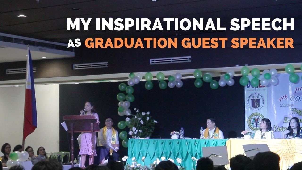 Inspirational Speech as Graduation Guest Speaker