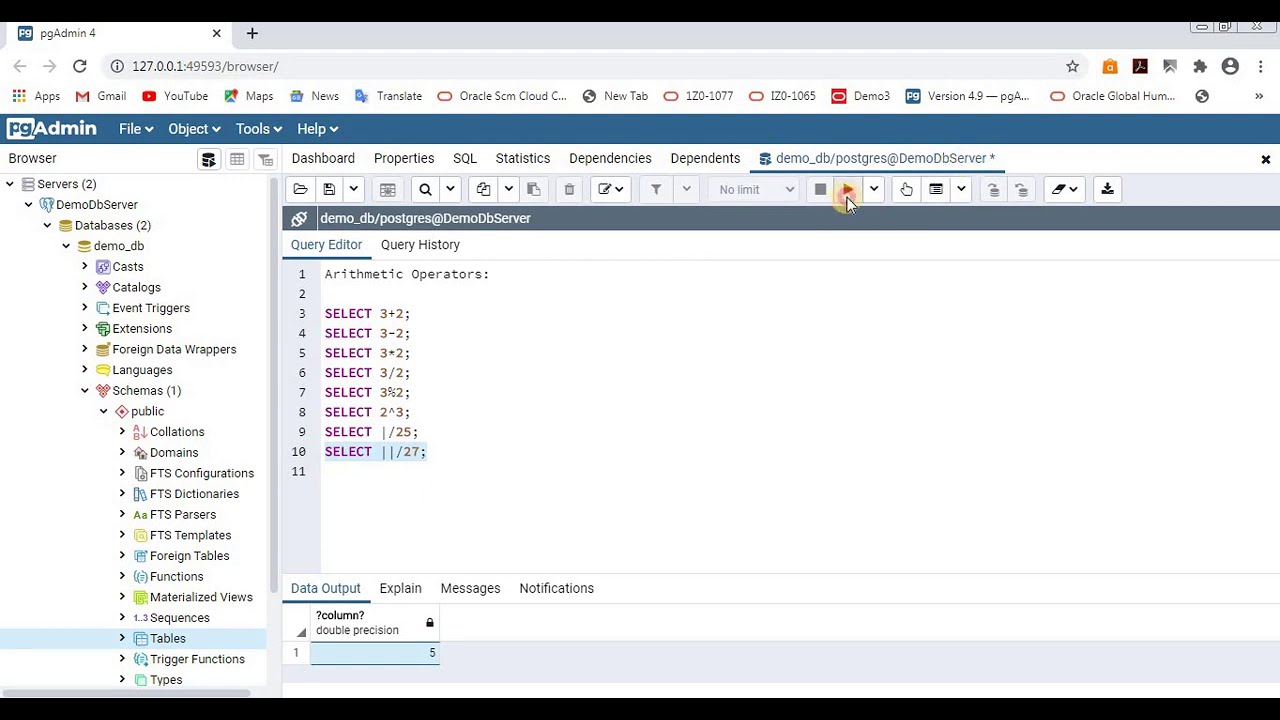 #Arithmetic Operators in #Database #Postgresql