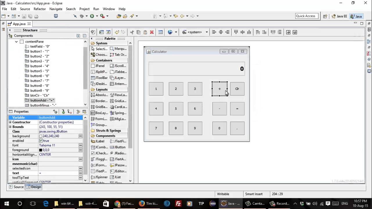 Create Simple Calculator by Java Swing