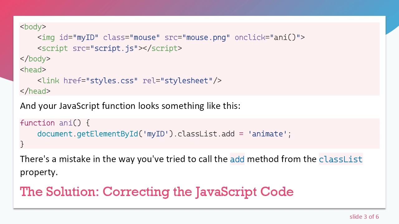 How to Fix CSS Animation Issues on Button Click in JavaScript
