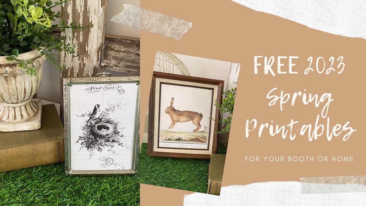 FREE Spring Printables For Your Booth or Home Decor