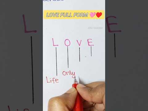 Full Form Of Love ???? | Love Full Form #love #fullform #generalknowledge #shorts