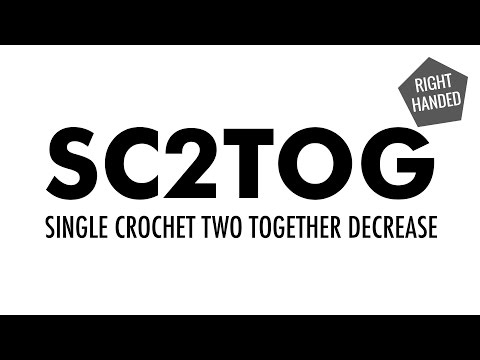 The Single Crochet Two Together Decrease (sc2tog) :: Crochet Decrease :: Right Handed