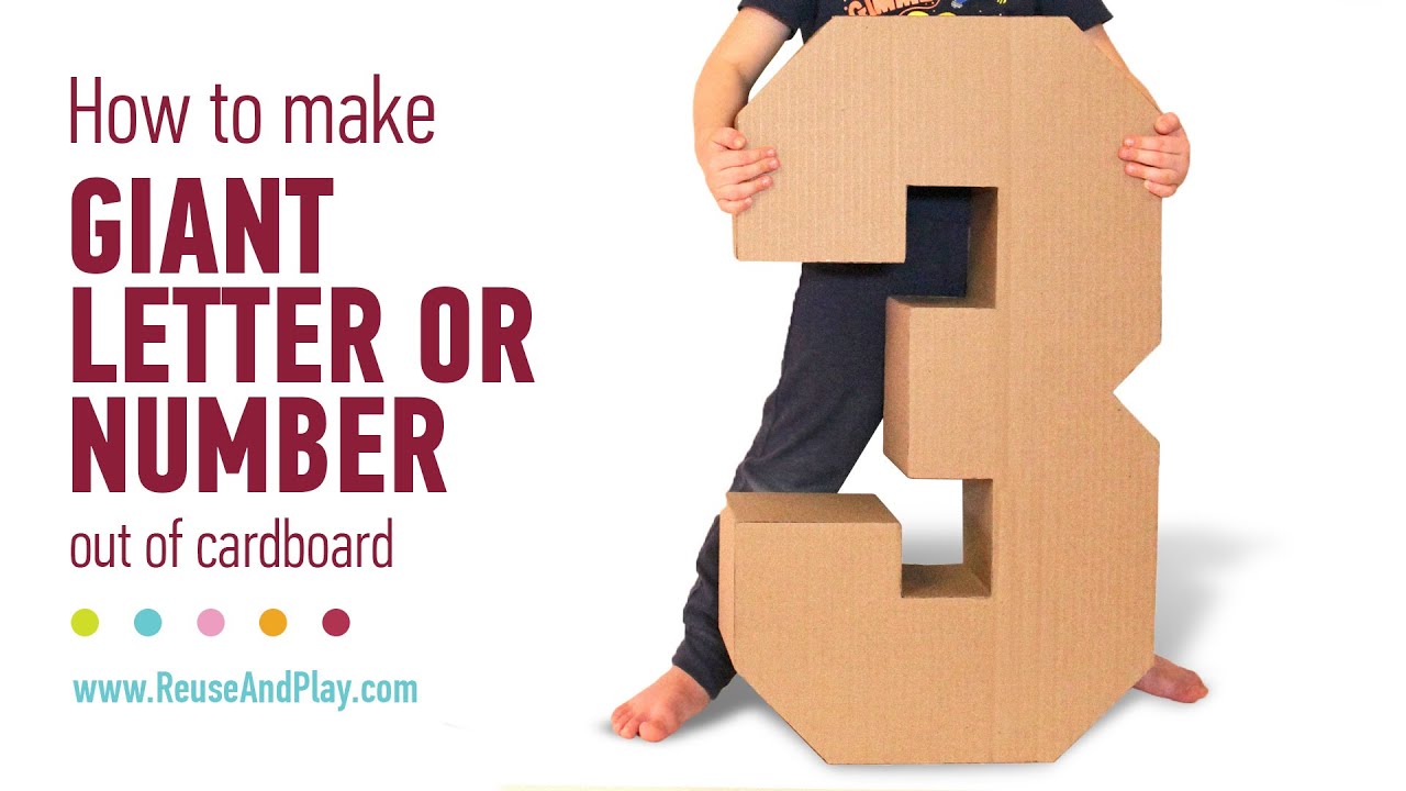 Turn Cardboard Into a Gigantic Birthday Number - DIY Craft Tutorial